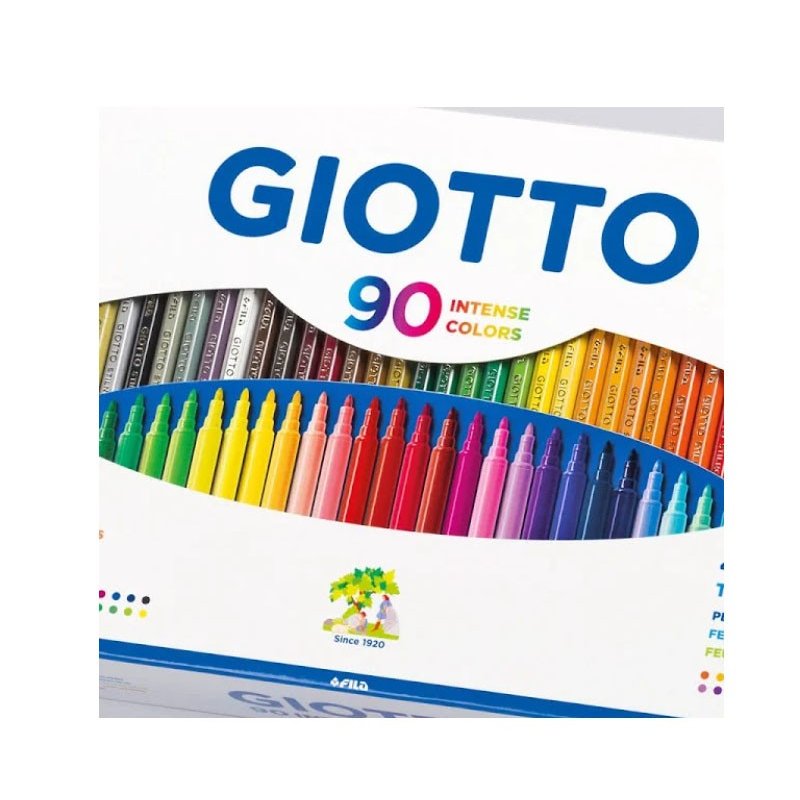 Giotto set of 50 coloured pencils and 40 felt tip pens