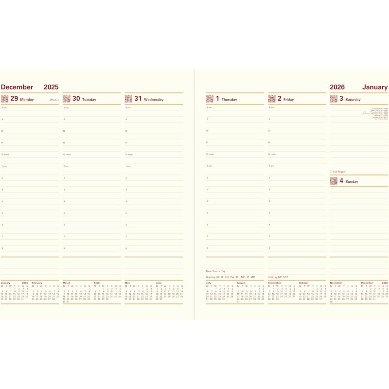 Lexicon Quarto Week to View Diary with Appointments 2026 - English